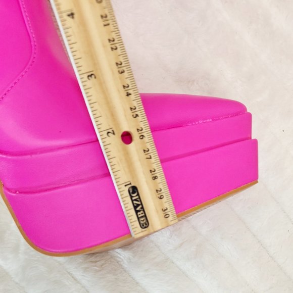 Mixx Shuz | Shoes | Delicious Hot Pink Fuchsia Pointy Toe Platform High ...